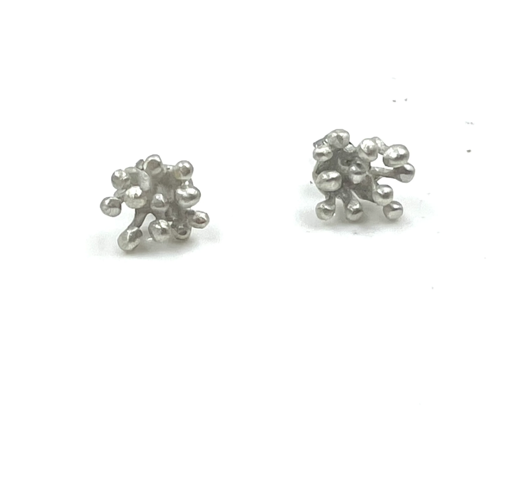 Blackwing Metals Silver Small Sprout Cluster Post – Ombre Gallery